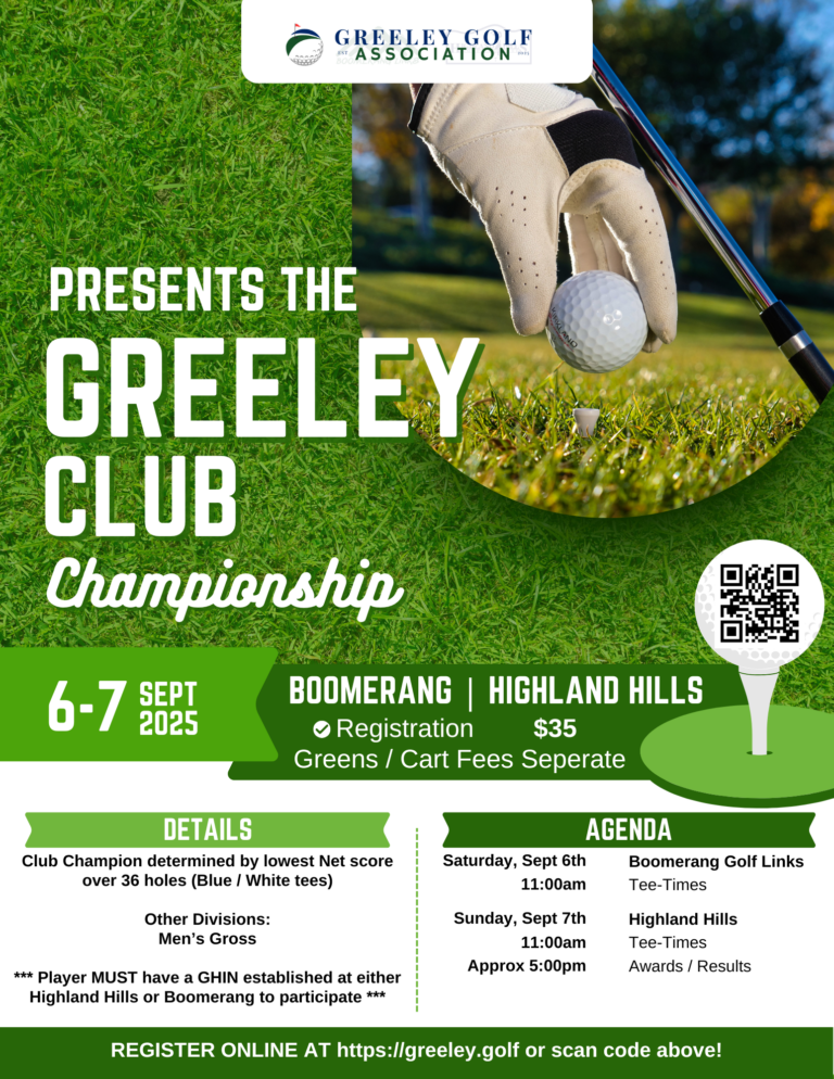 Club Championship 2025 – Greeley Men's Golf Association